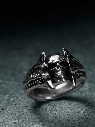 Oversize Scarred Evil Eye Skull Ring - INTENEBRIS